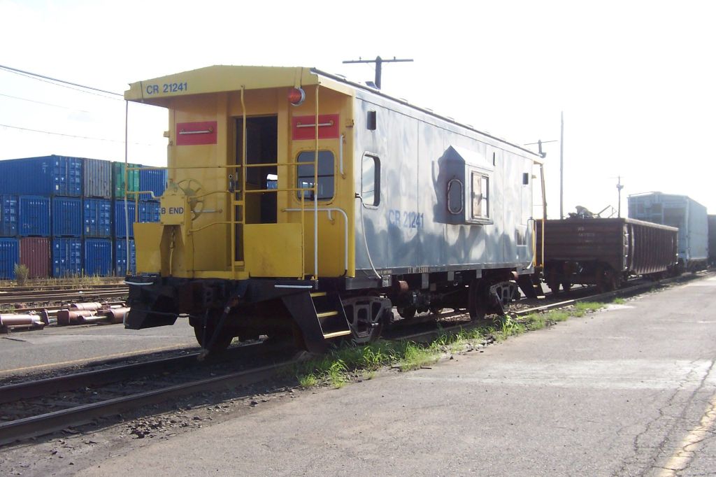 An Ol' CR Caboose basks in the hot summer sun
